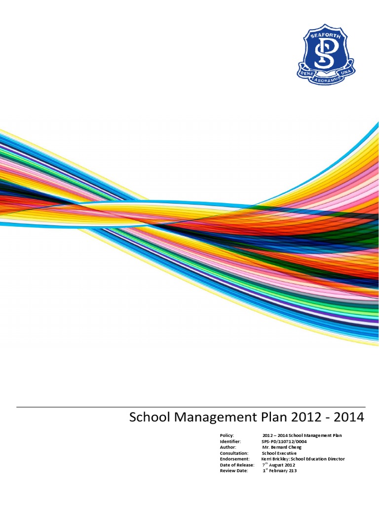 School Management Plan 2012 2014: Mr. Bernard Cheng | PDF | Curriculum ...