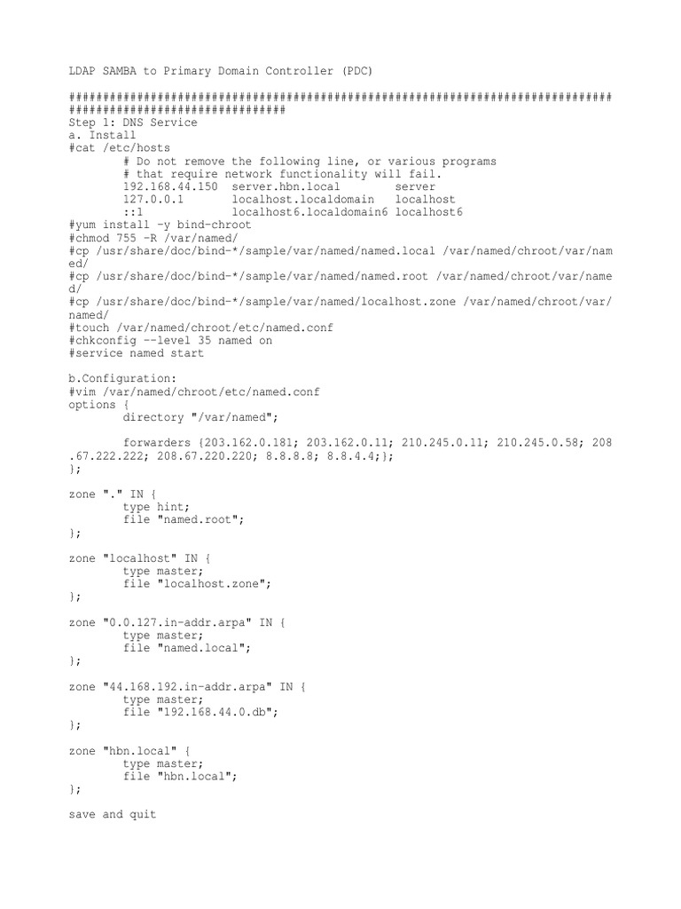 Samba LDAP PDC Complete Tutorial | PDF | Computer Access Control | Network Architecture