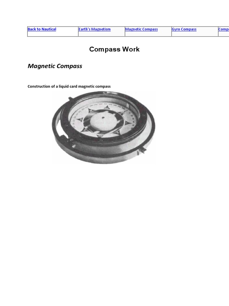 Magnetic Compass | PDF | Compass | Gyroscope