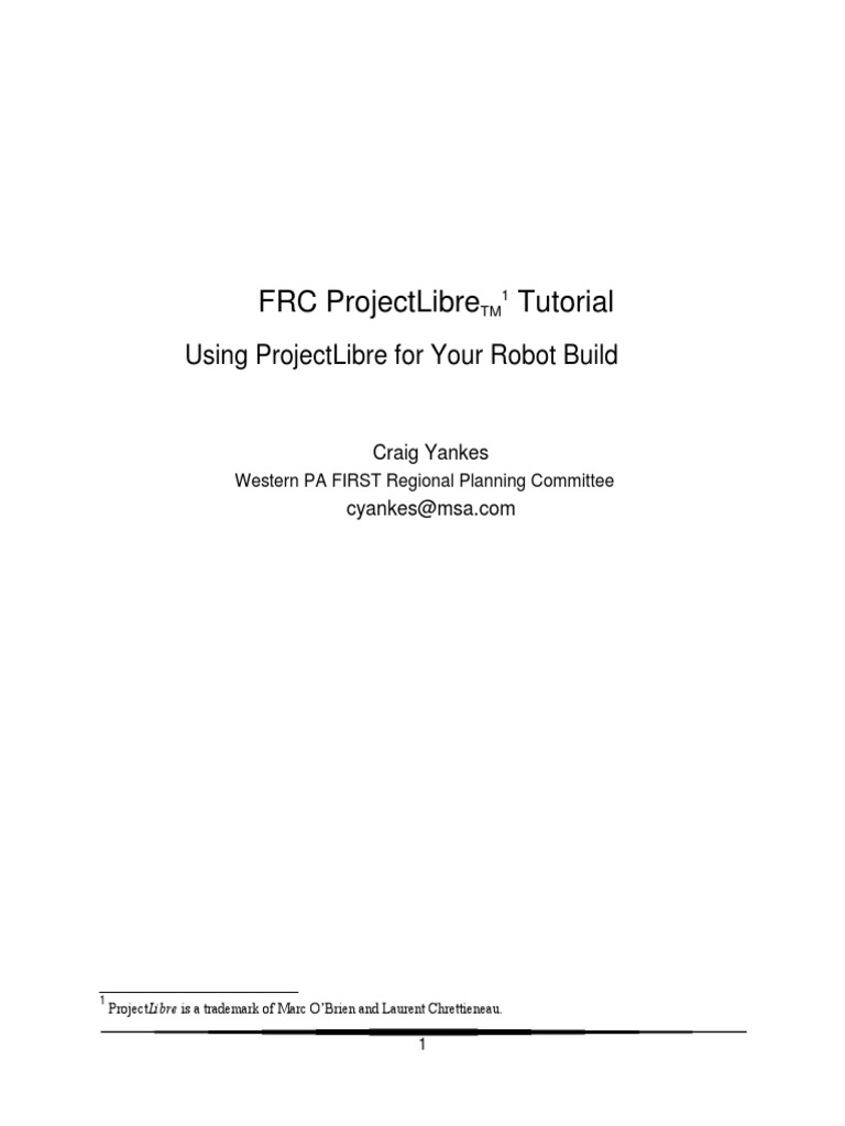 ProjectLibre Tutorial | PDF | Robot | Robótica
