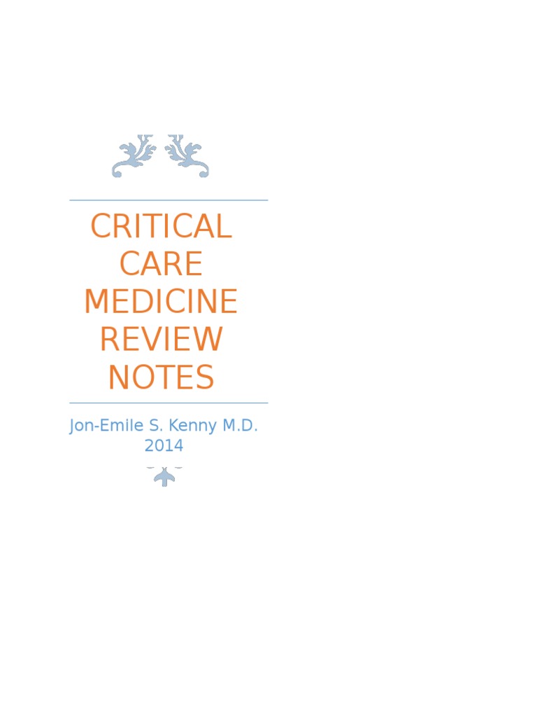 2014 CCM Review Notes | PDF | Myocardial Infarction | Cardiac Arrhythmia