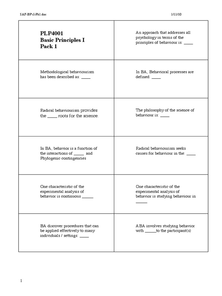 Basic Principles of Behavior Analysis | PDF | Behaviorism | Behavior
