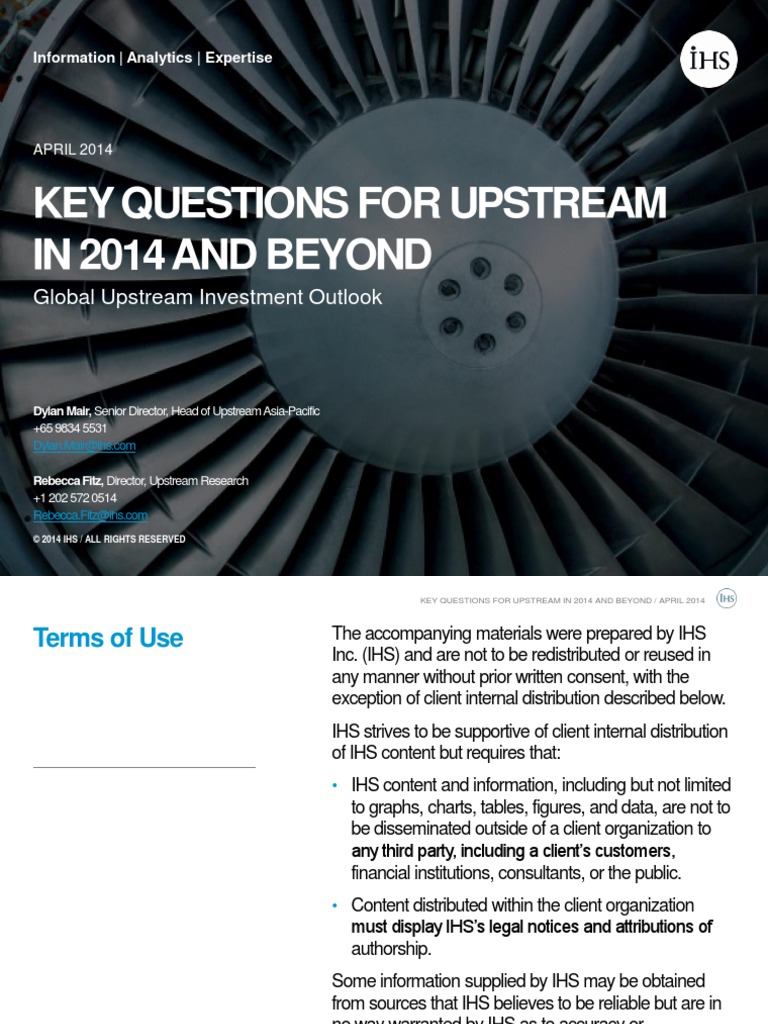 Global Upstream Investment Outlook 2014 | PDF | Mergers And ...