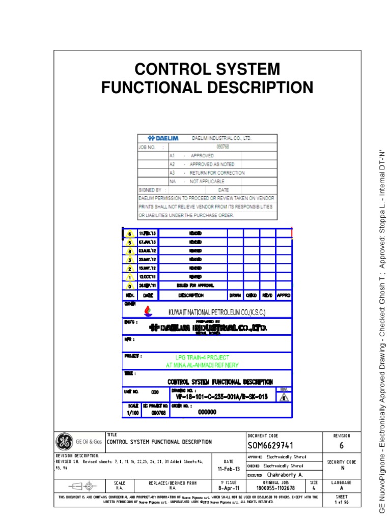 Control System Functional Description (Propylene Refrigerant Compressor ...