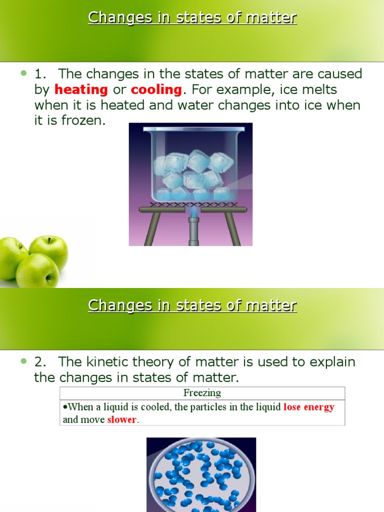 States of Matter Changes Explained | PDF | Freezing | Temperature