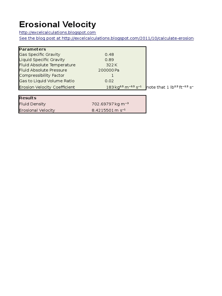 Erosional Velocity | Fluid Dynamics | Density