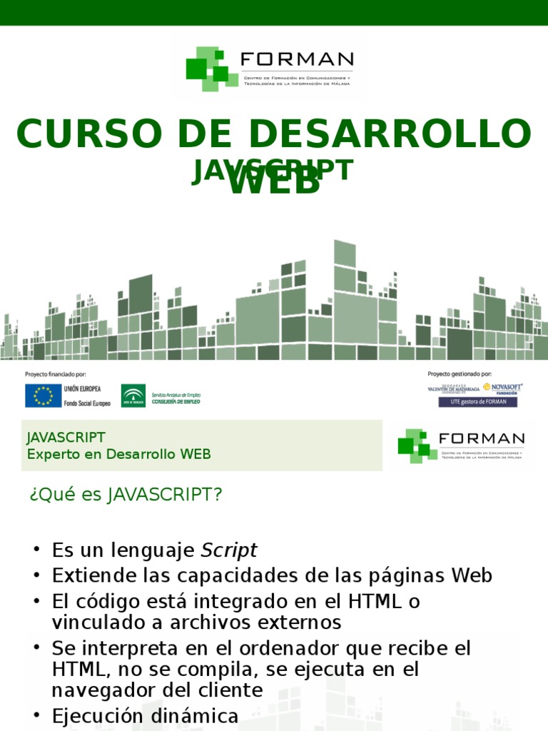 Curso básico de JavaScript | PDF | Script Java | HTML Curso básico de JavaScript | PDF | Script Java | HTML