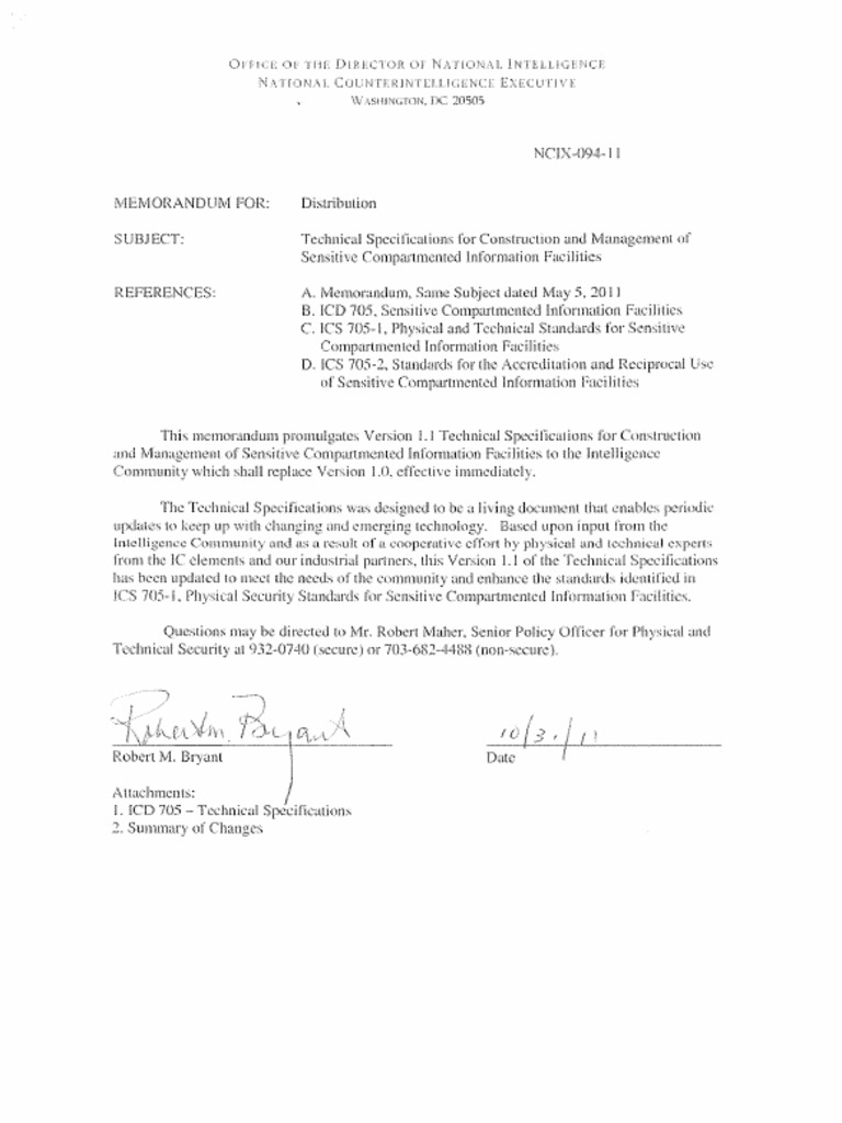 Technical Specifications For Construction and Management of SCIF | PDF ...