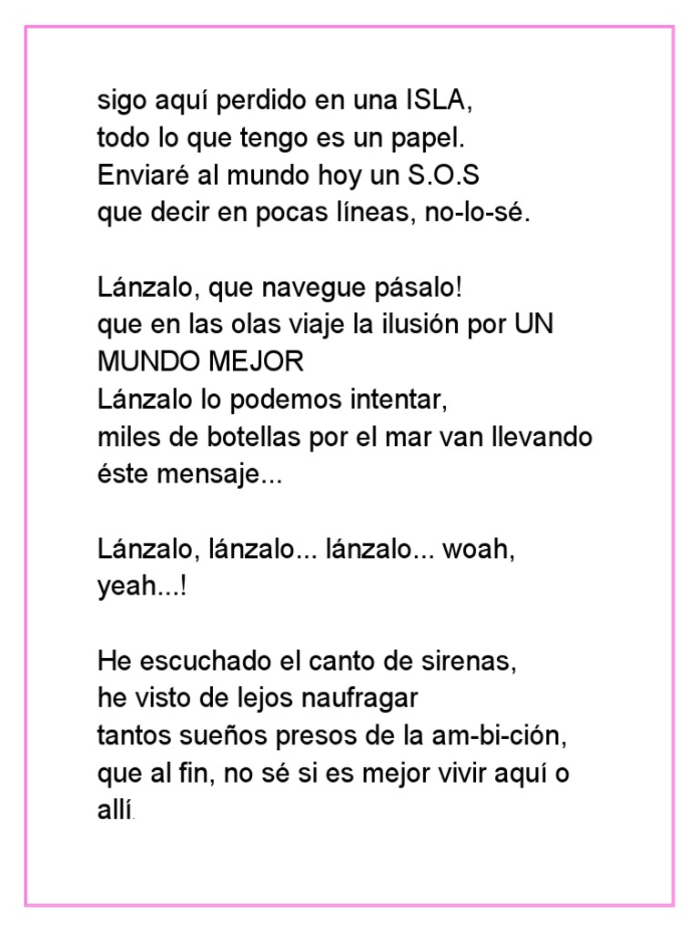 Letra Cancion | PDF