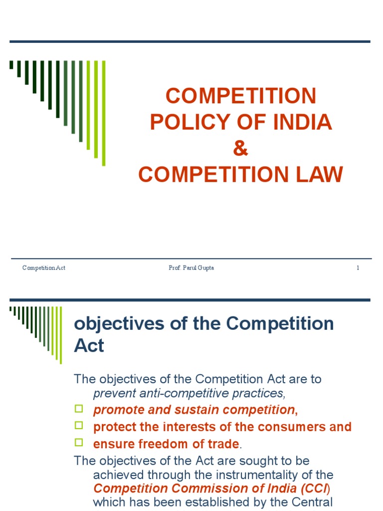 Objectives of India's Competition Act | PDF | Finance & Money ...