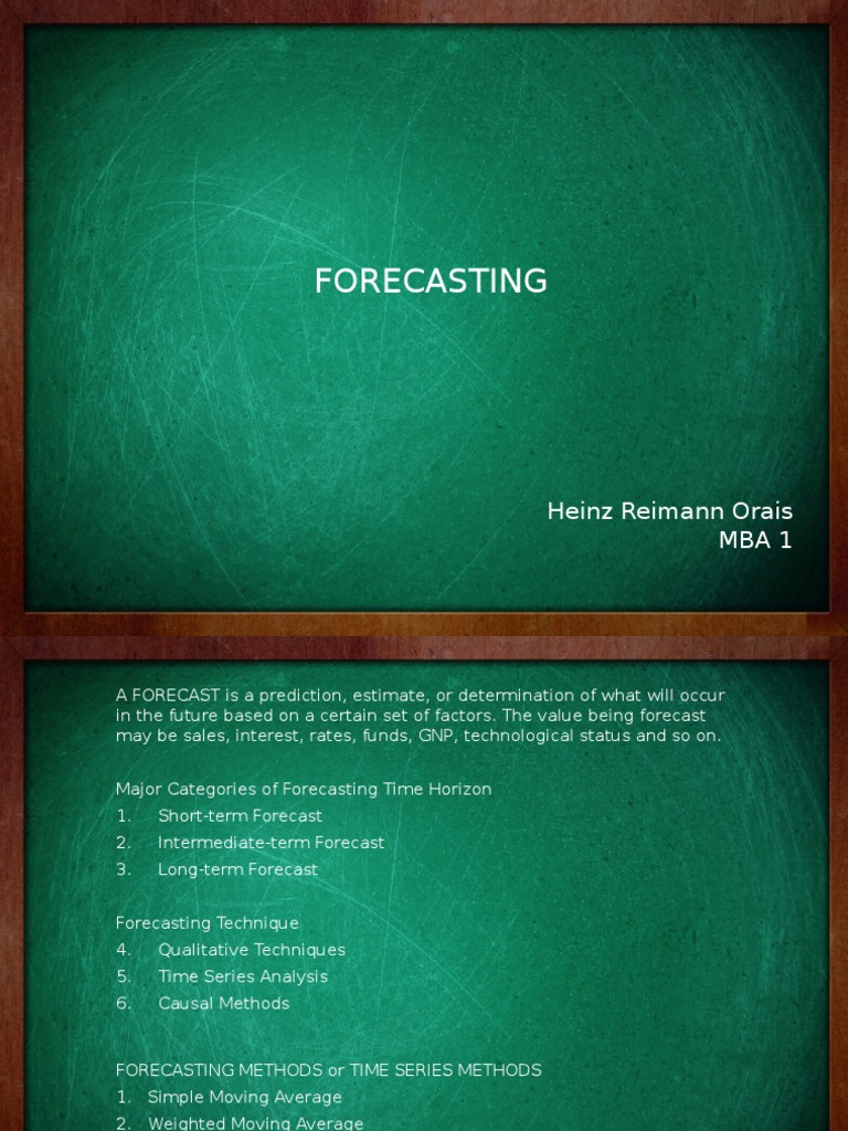 Forecasting | PDF | Moving Average | Forecasting
