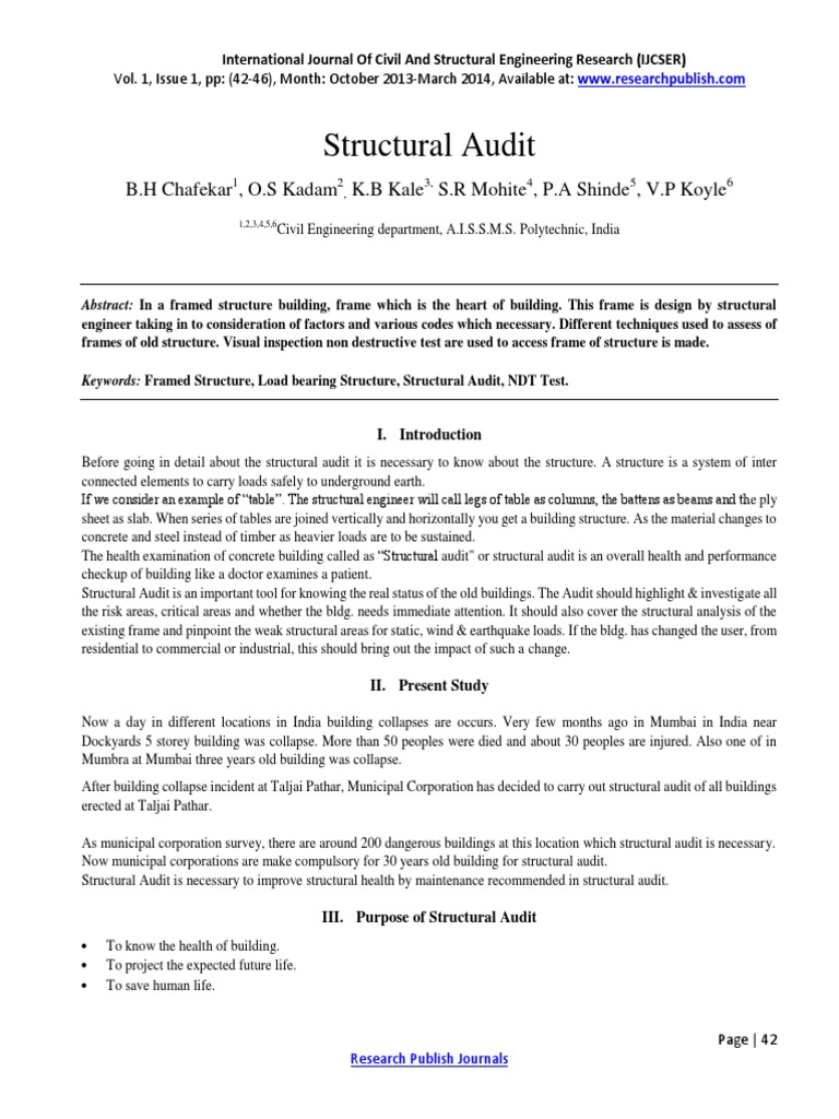 Structural Audit 146 | PDF | Audit | Structural Load