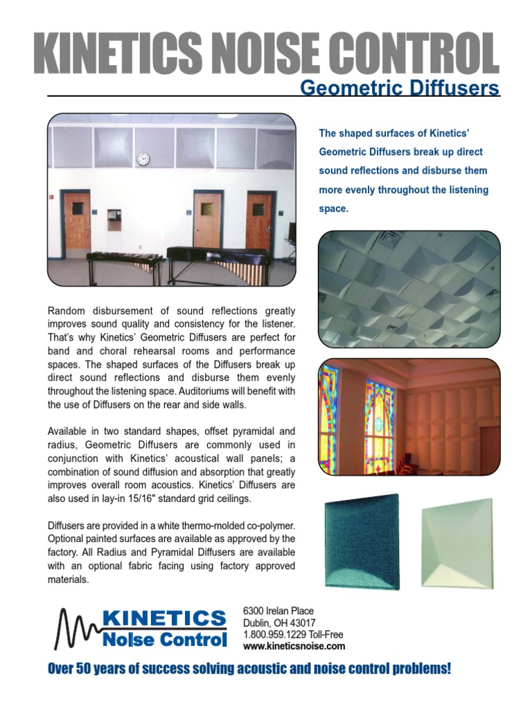 Kinetics Noise Control: Geometric Diffusers | PDF | Applied And ...