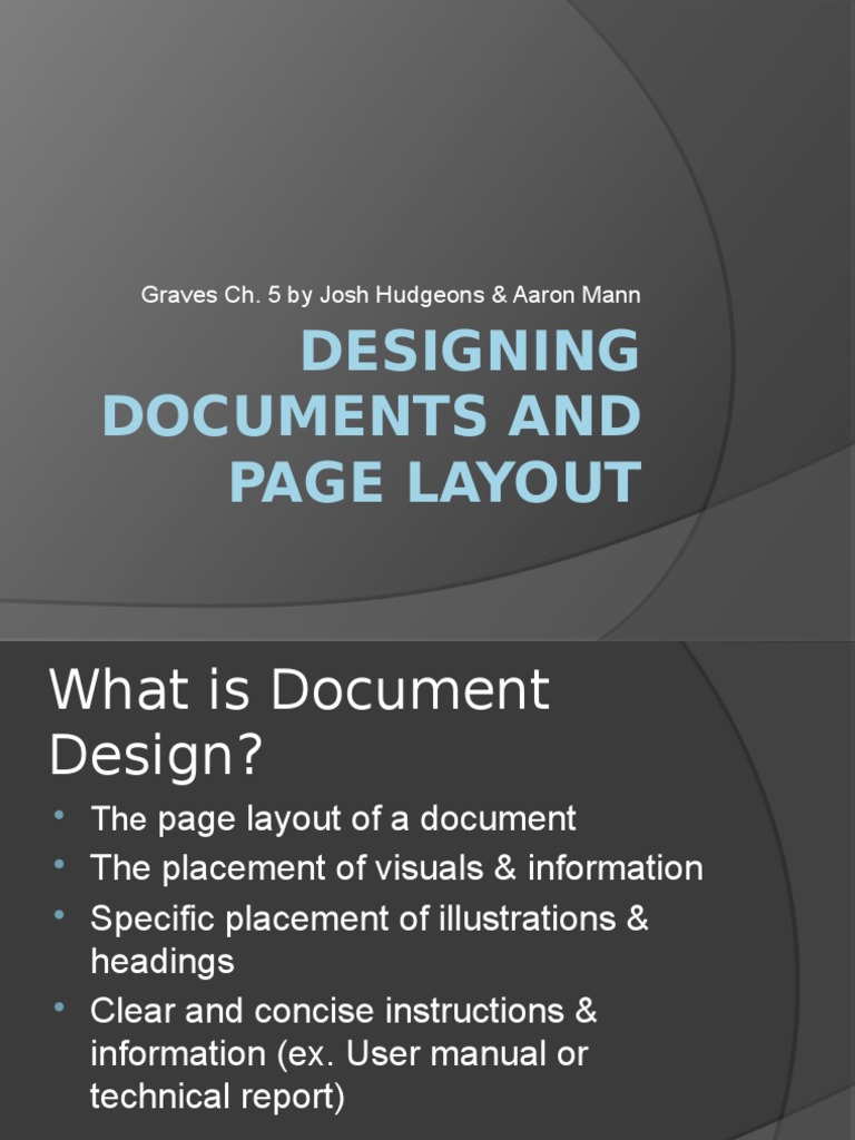 Designing Documents and Page Layout | PDF