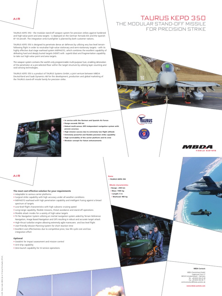 Taurus Kepd-350 Datasheet PDF | PDF | Missile Types | Military Technology