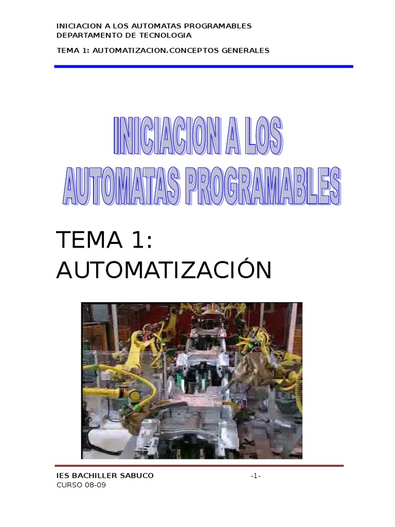 Iniciacion A Los Automatas Programables | PDF | Automatización ...