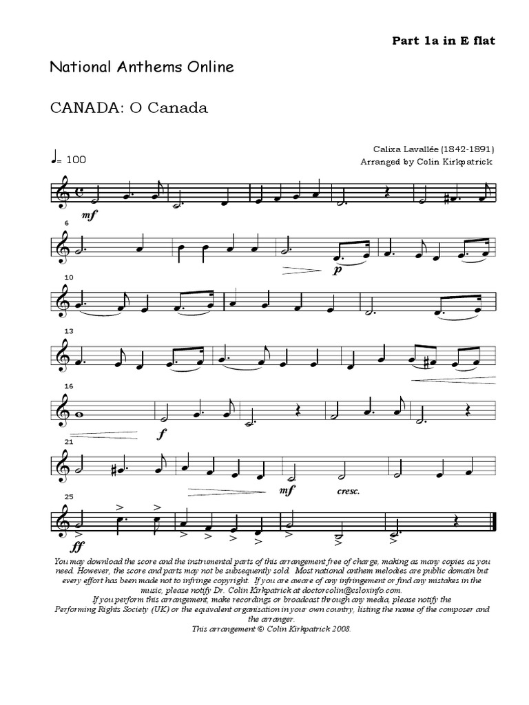 Canadian National Anthem | PDF