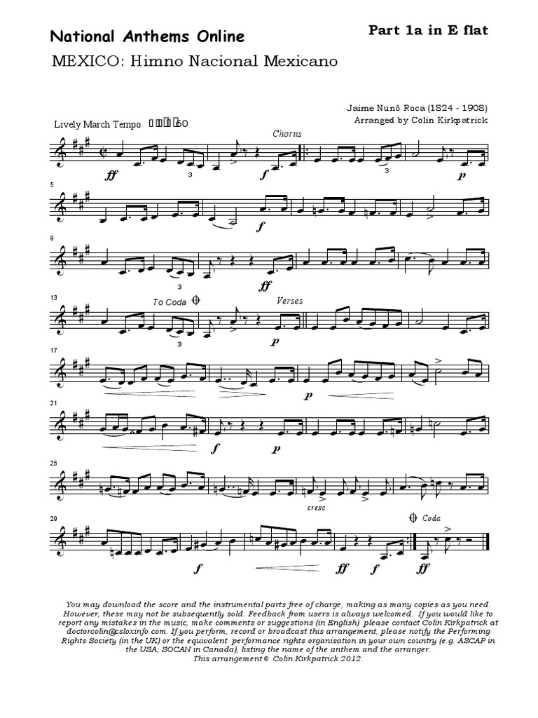 Mexican National Anthem | PDF | Sports & Recreation | Travel
