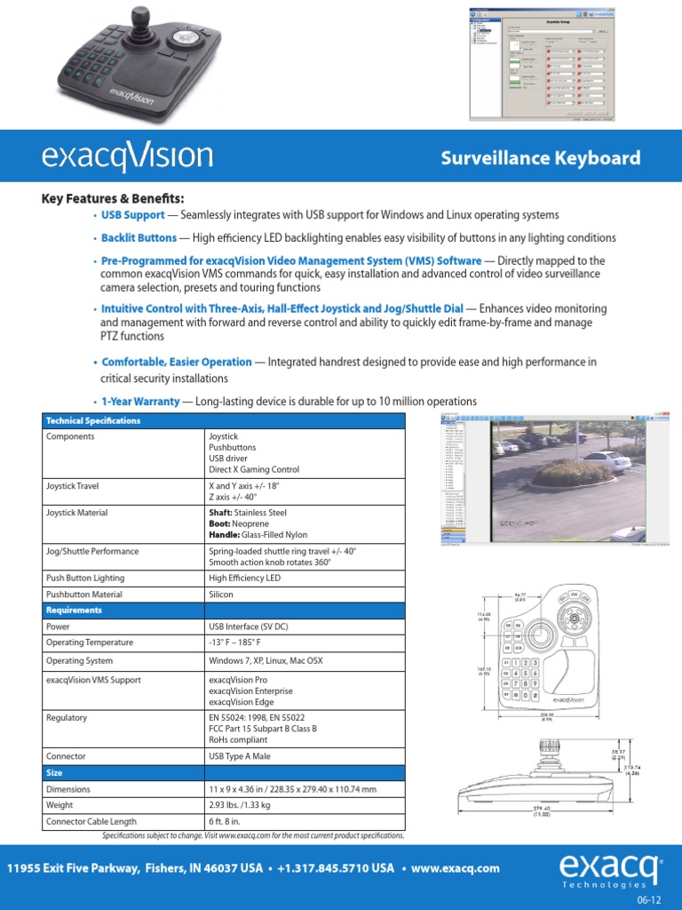 Surveillance Keyboard Spec Sheet | PDF