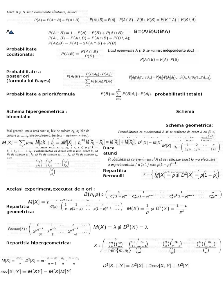 Probabilitate Formule | PDF