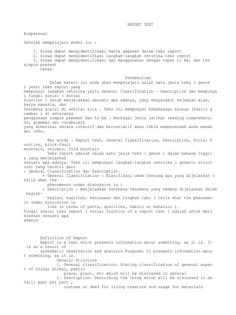 Modul Bahasa Inggris Kls Xi Report Text | PDF | Languages | Agriculture