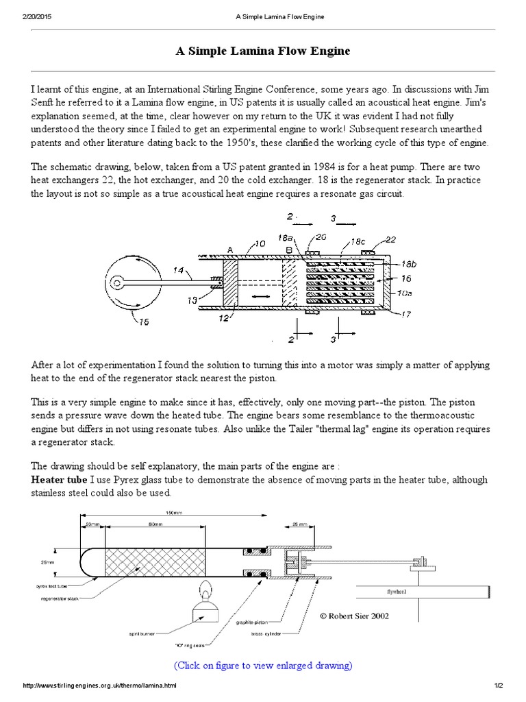 A Simple Lamina Flow Engine PDF | PDF | Cylinder (Engine) | Internal ...