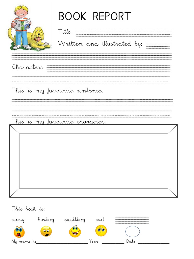 Book Report: Title Written and Illustrated by | PDF