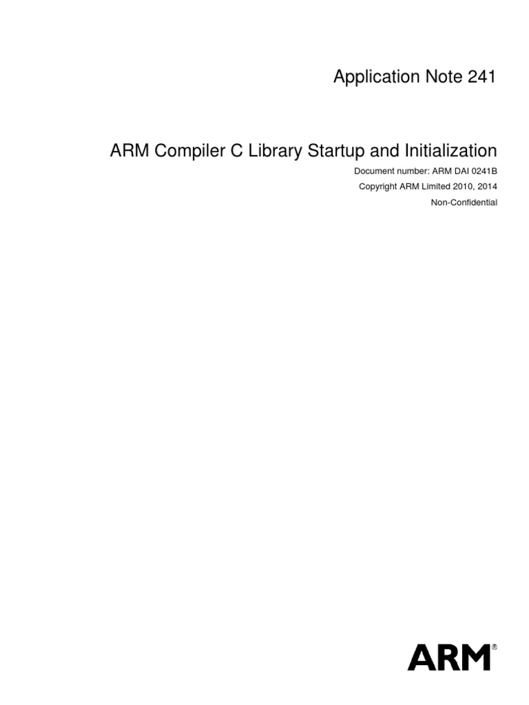 DAI0241B Startup Code For Arm Compiler | PDF | C (Programming Language ...