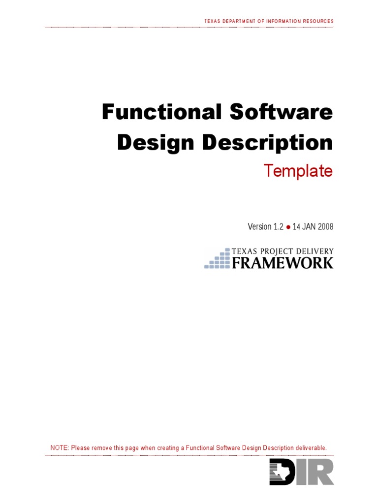 SDLC FunctionalSoftwaredesign Template | PDF | Use Case | Systems ...