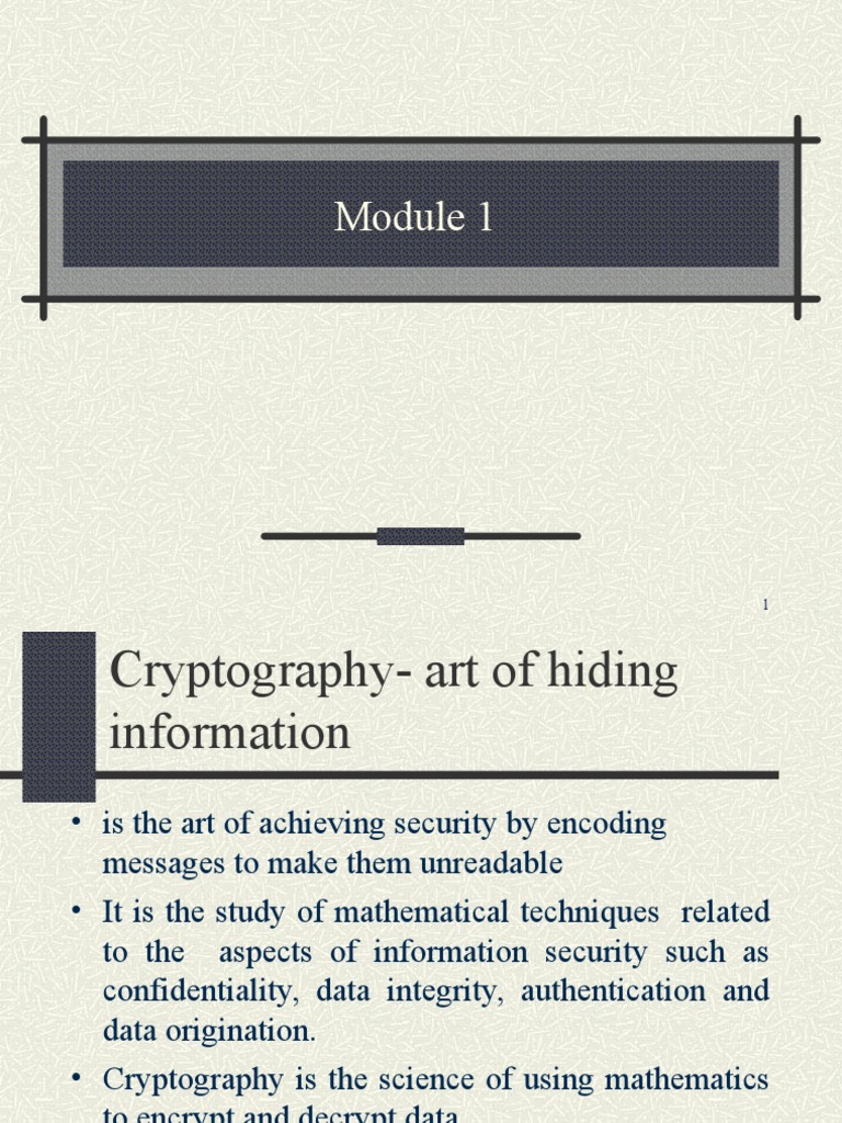 SIC Module1 | PDF | Cryptography | Cipher