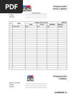 Phil-Iri Consolidation Form Oral | PDF