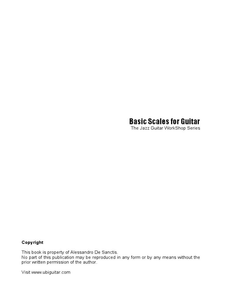 Basic Scales For Guitar | PDF | Guitars | Minor Scale