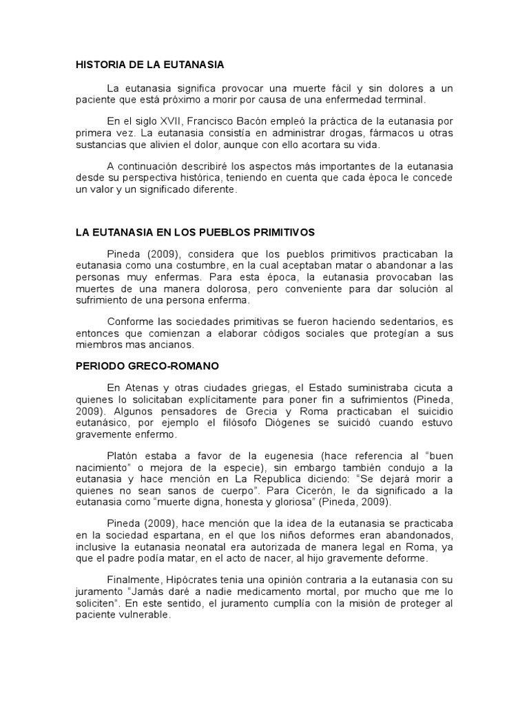Historia de La Eutanasia | PDF | Suicidio | Muerte
