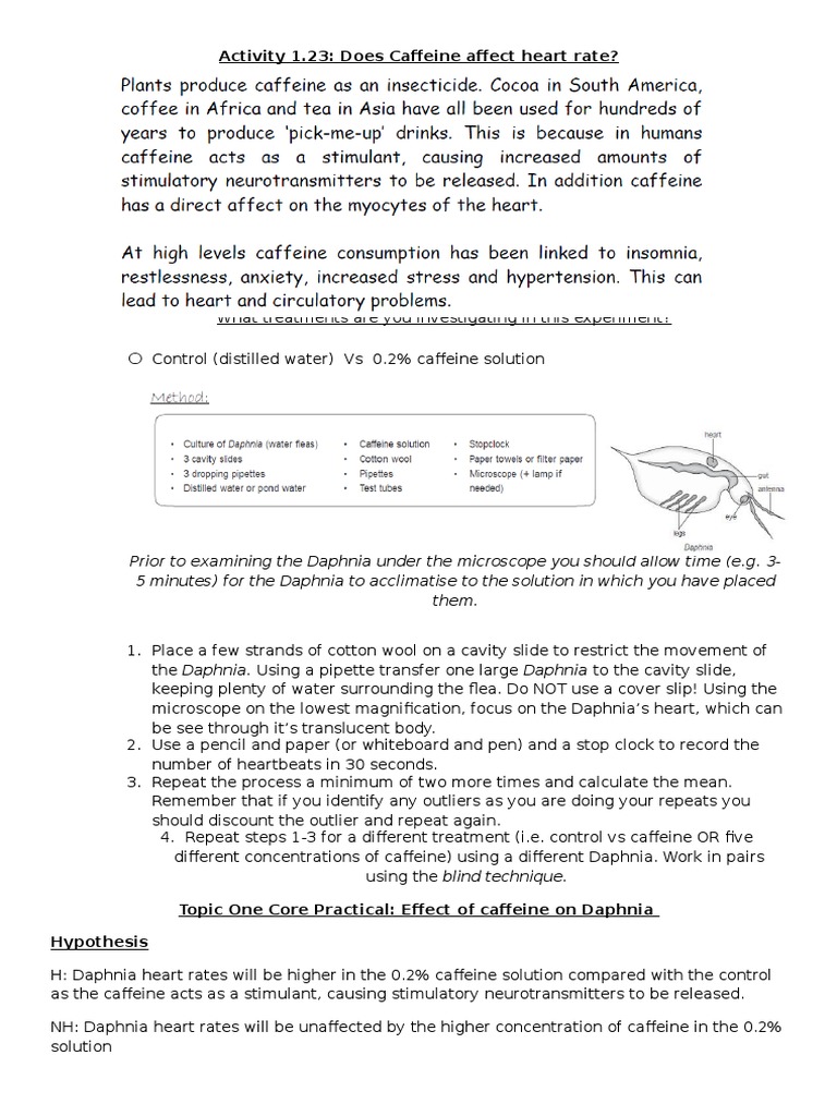 Daphnia Core Prac | PDF | Experiment | Heart Rate