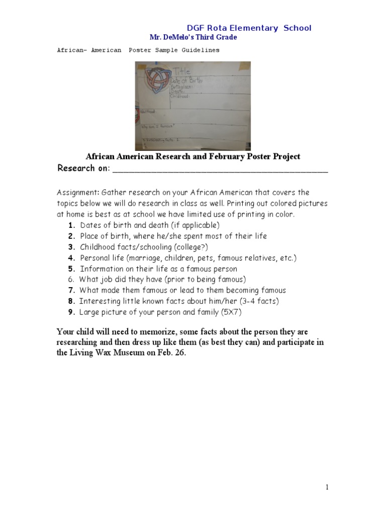 African American Research Project Guide | PDF