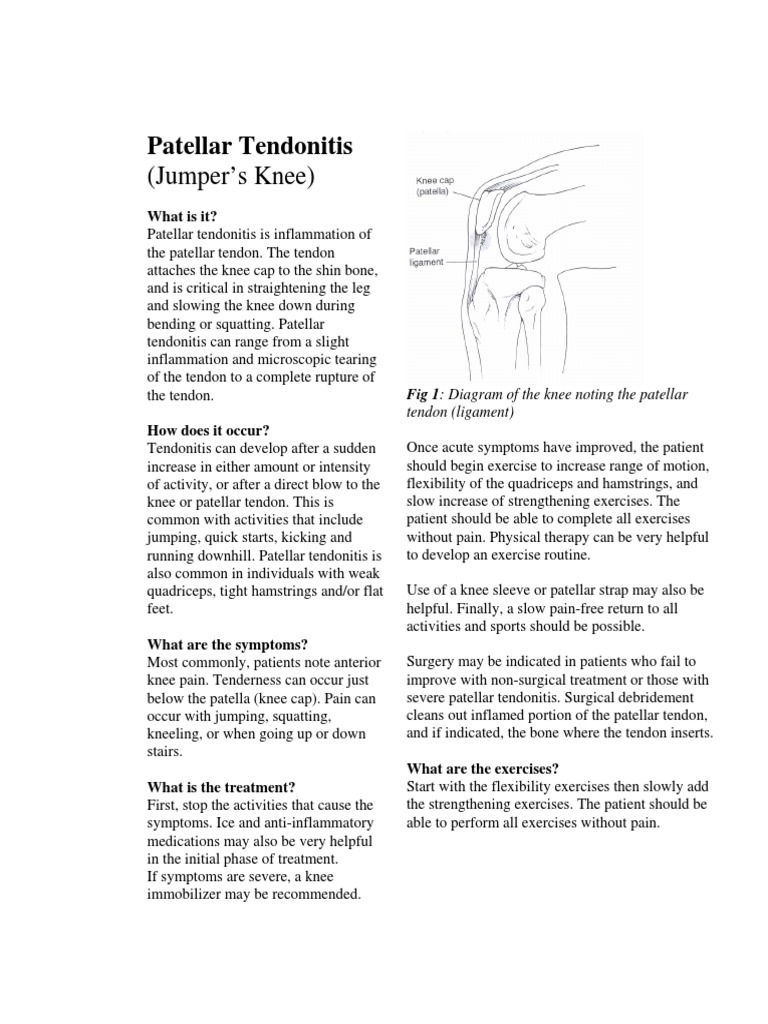 Patellar Tendonitis | PDF | Wellness