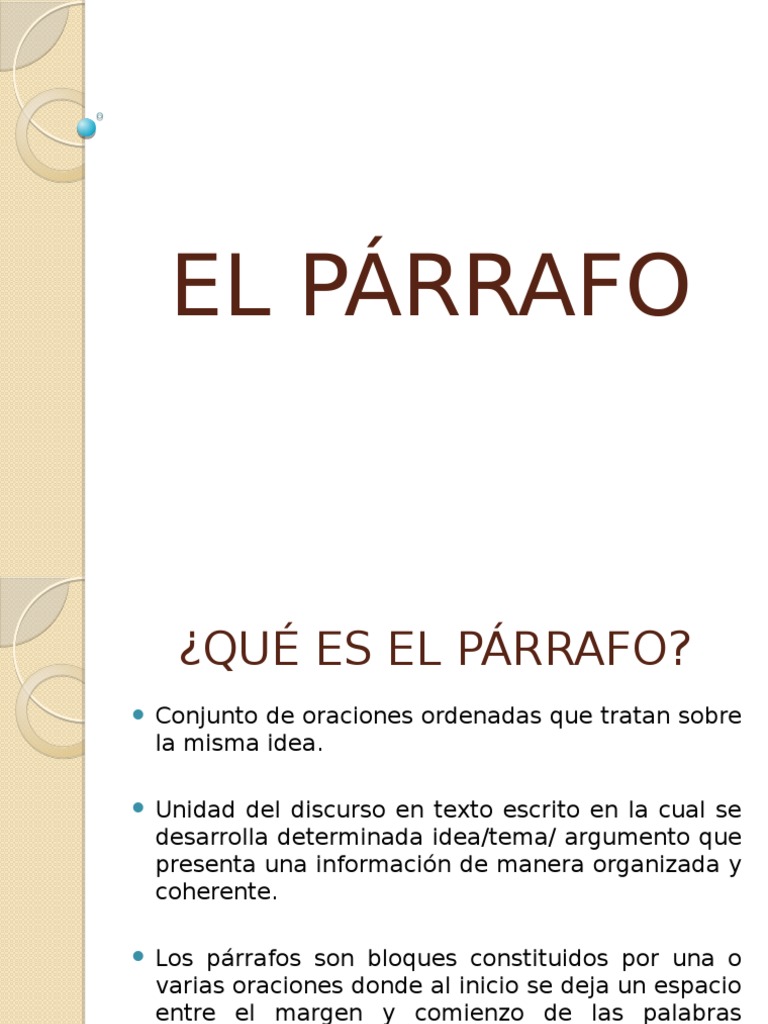 Definición y Tipos de Párrafos | PDF | Oración (Lingüística) | Párrafo