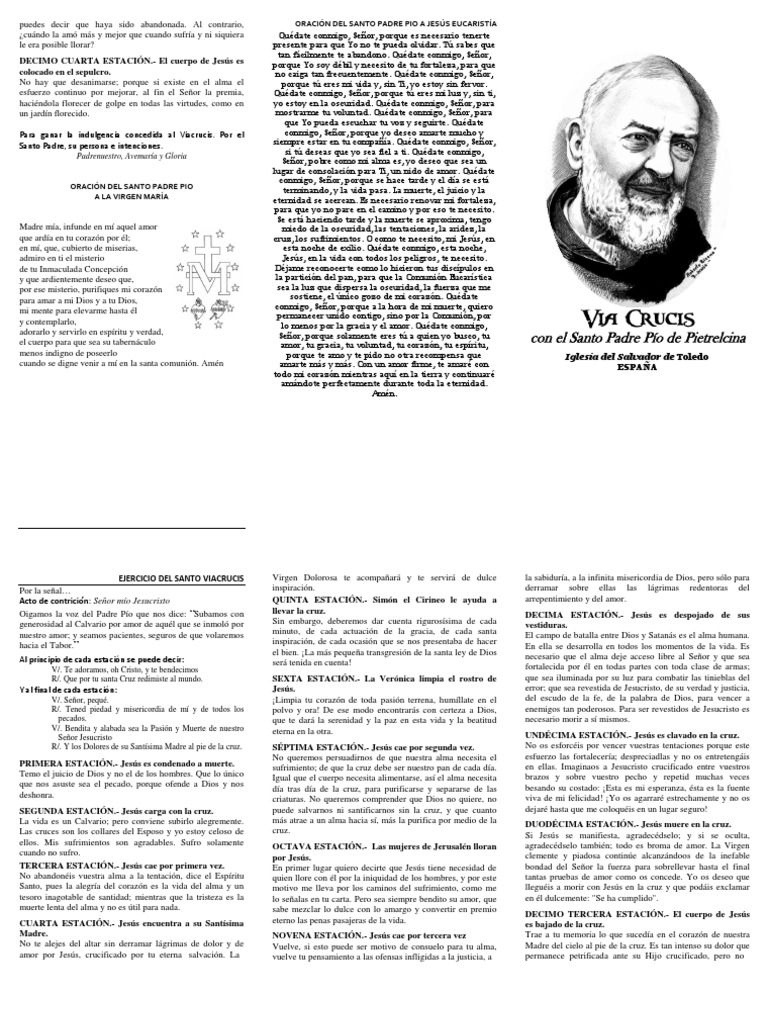Via Crucis Con El Padre Pio | PDF | Estaciones de la Cruz | eucaristía