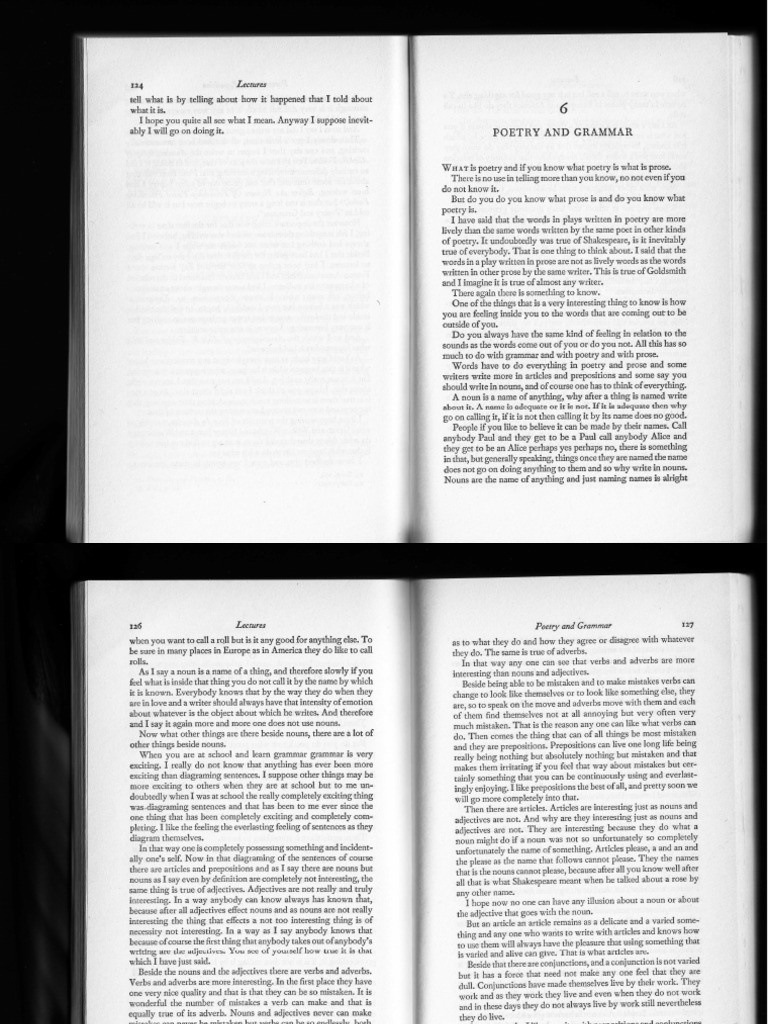 Stein - Poetry and Grammar | PDF