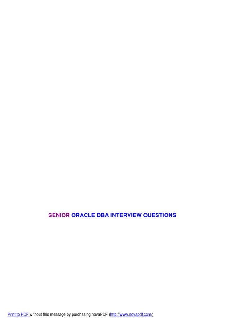 DB A Questions | PDF | Oracle Database | Databases