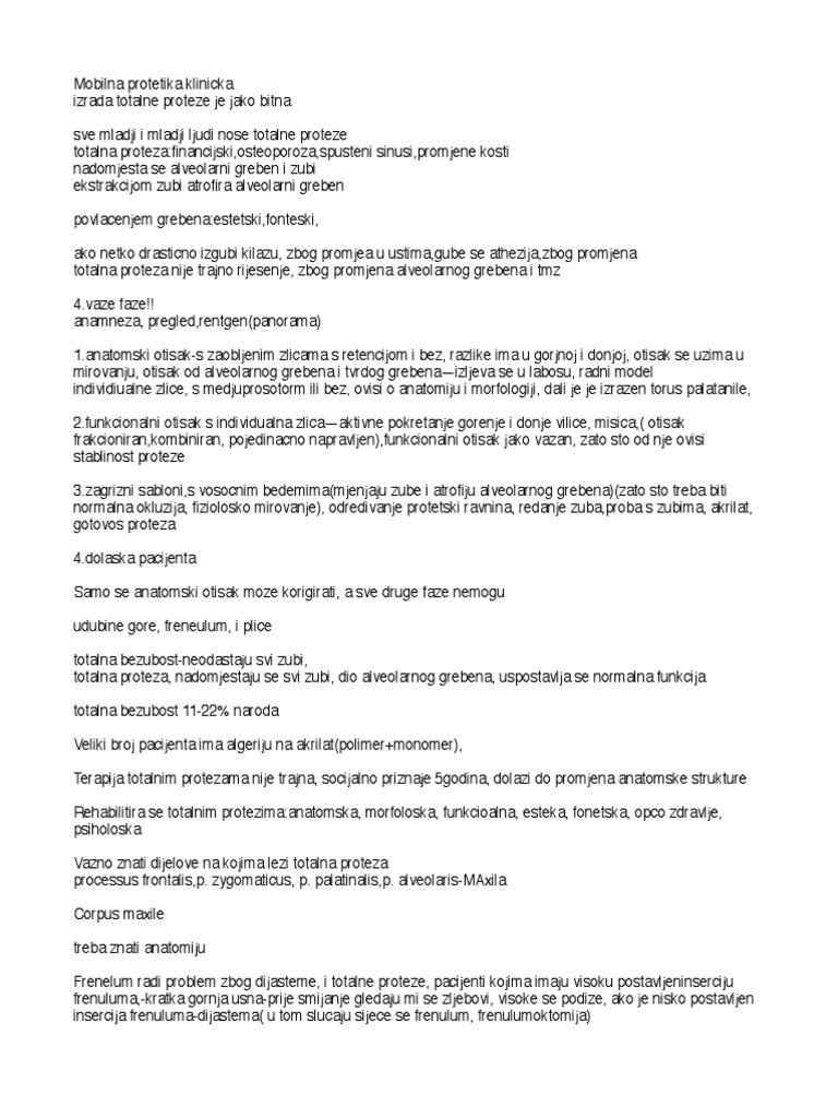 Mobilna Protetika Klinicka | PDF
