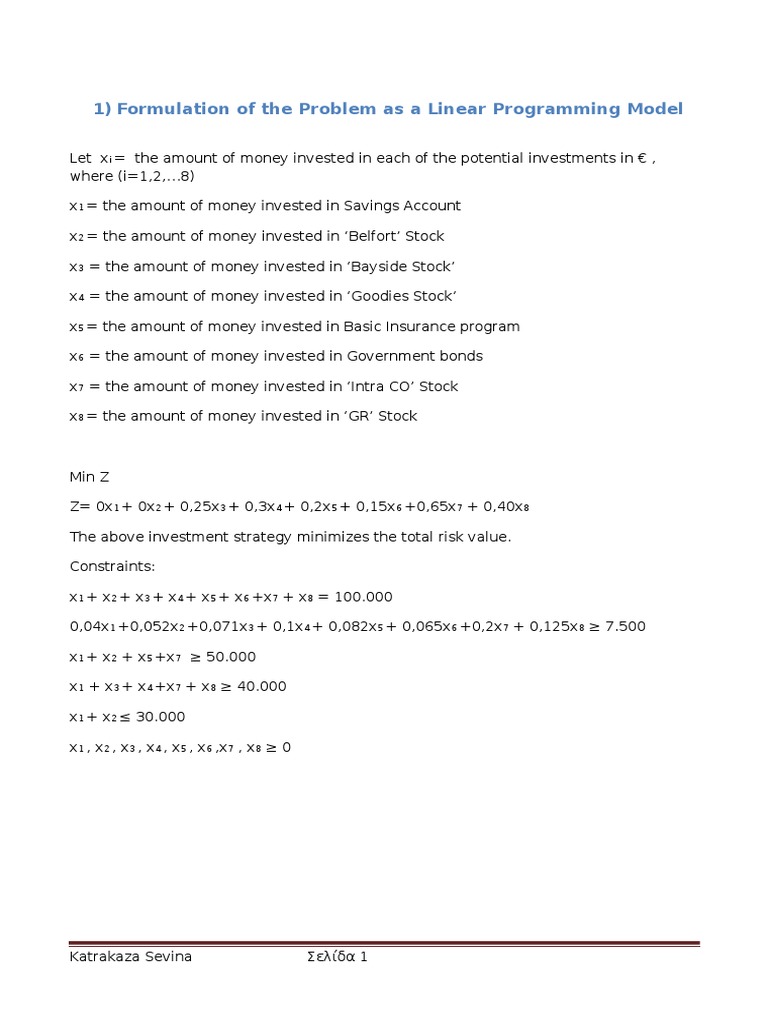 Linear Programming Case Study | PDF