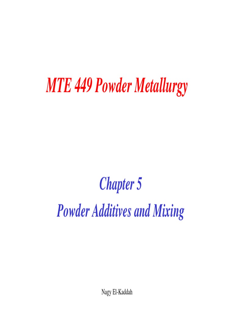 Powder Additives and Mixing PDF | PDF | Fluidization | Wax