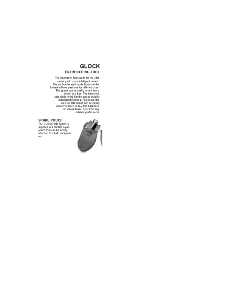 Glock Entrenching Tool Overview | PDF