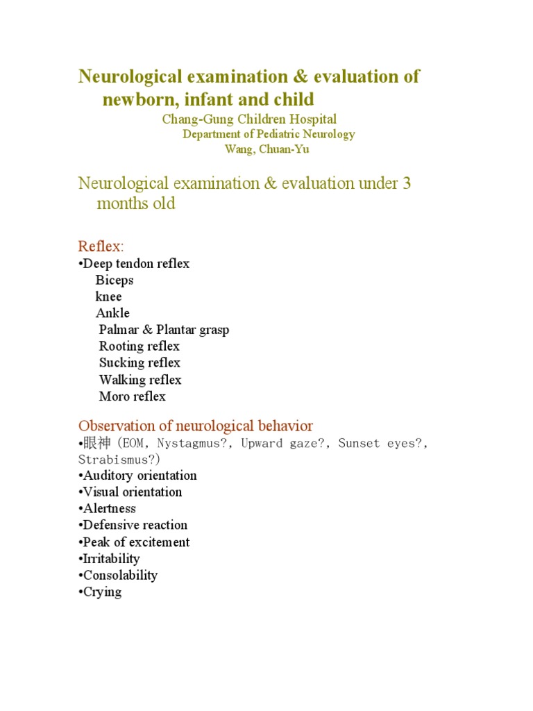 Neurological Examination | PDF | Anatomical Terms Of Motion | Human Anatomy