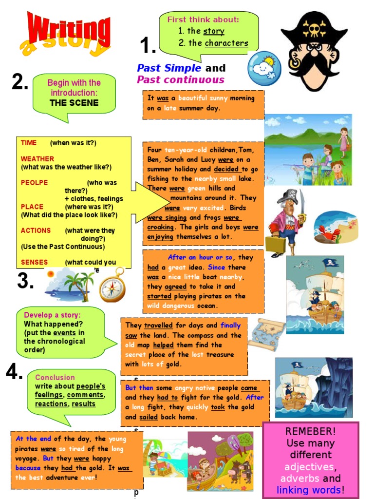 Writing A Story | PDF | Treasure | Adverb