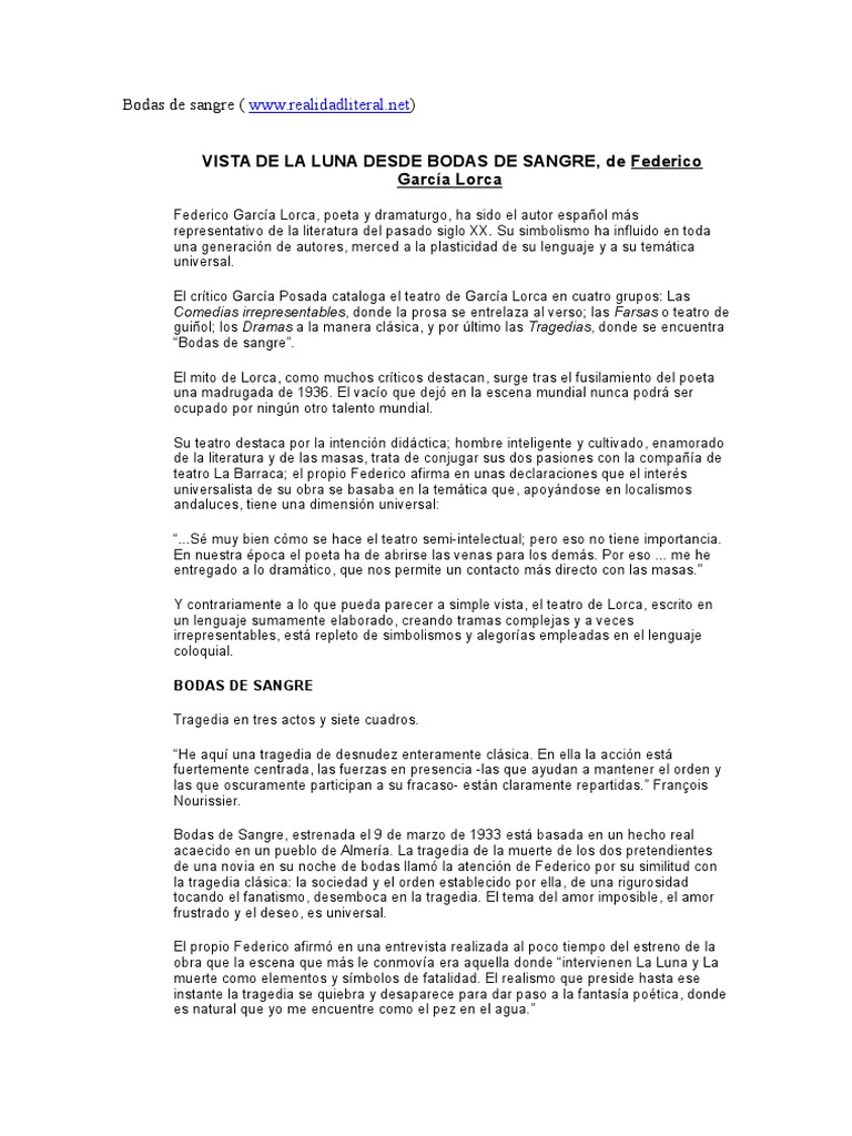 Bodas de Sangre | PDF