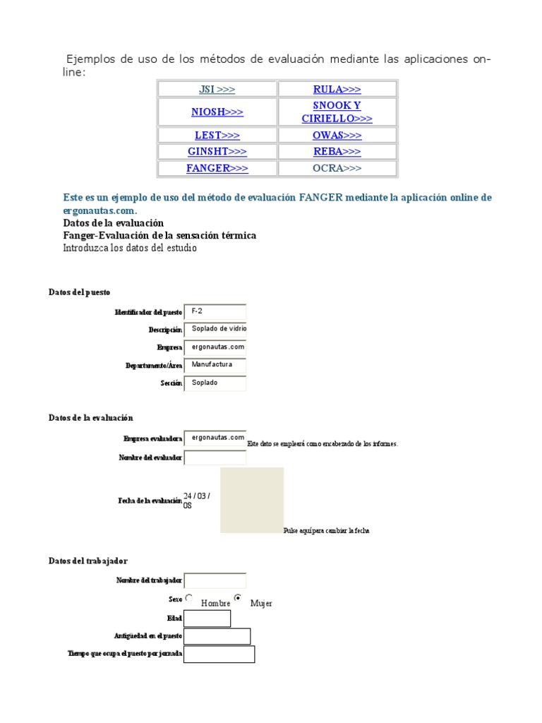 Evaluación del Método de Fanger | PDF