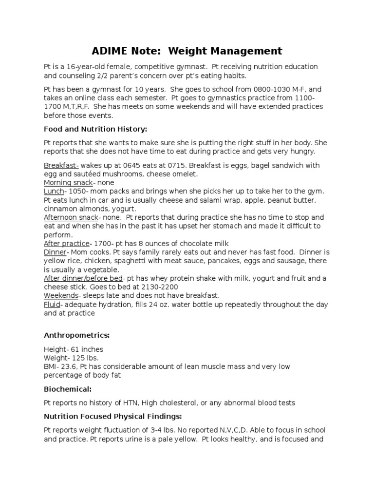 Adime Note Sports Nutrition | PDF | Lunch | Nutrition