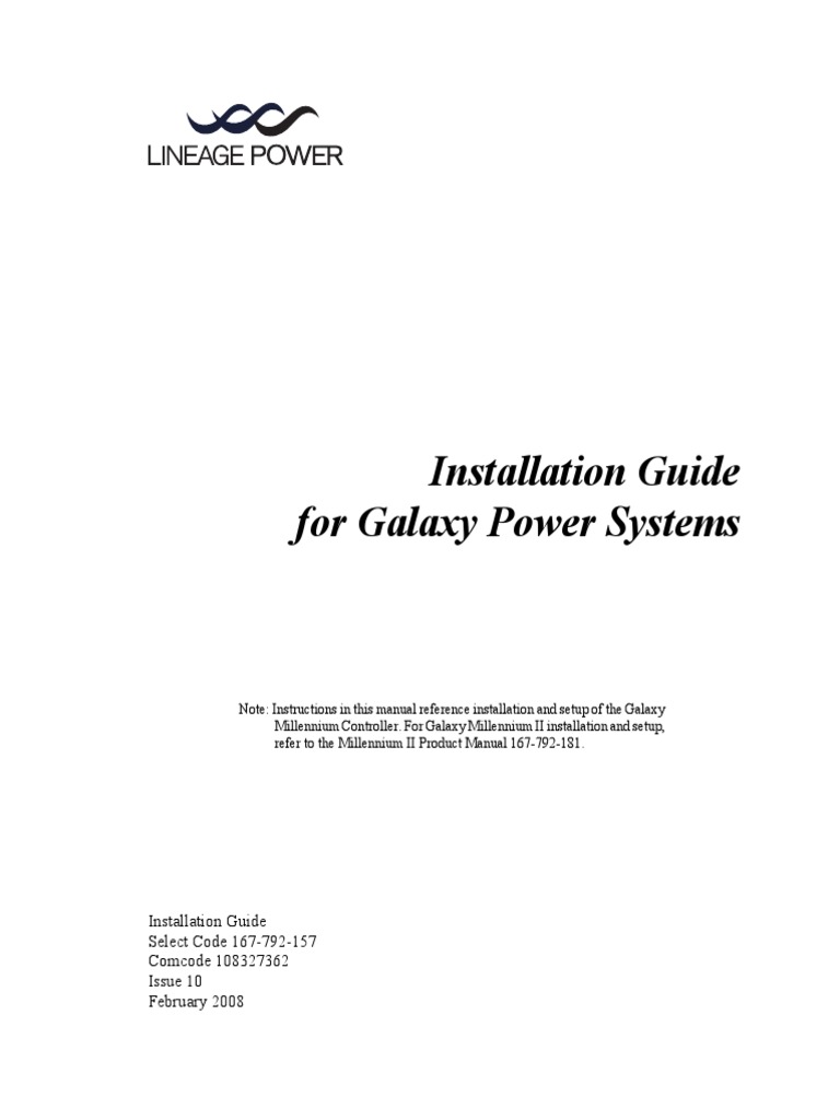 Manual de Galaxy Power System PDF | PDF | Fuse (Electrical) | Direct ...